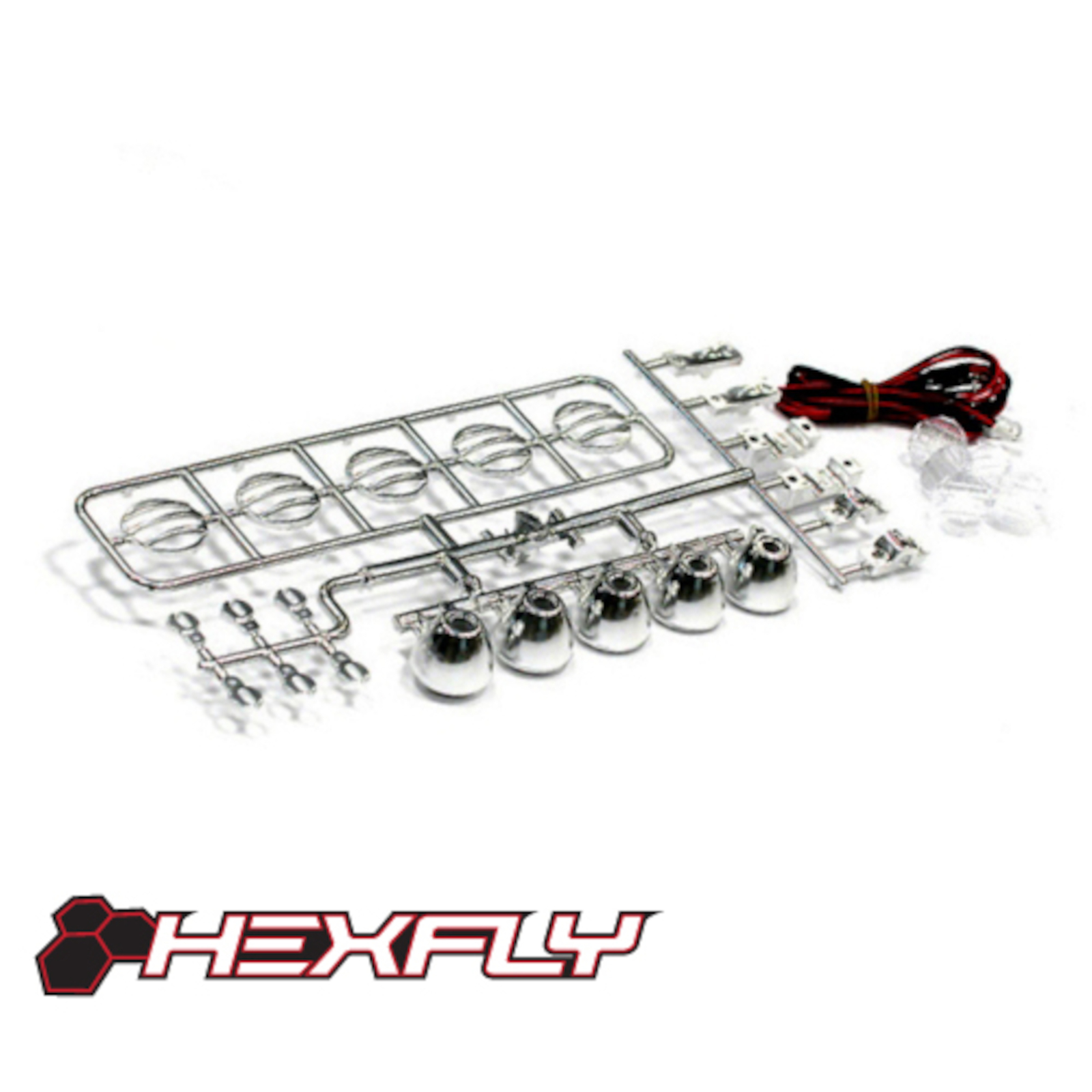 Redcat Racing Hexfly LED Crawler Light Bar Set (5 Spotlight) Chrome HX ...