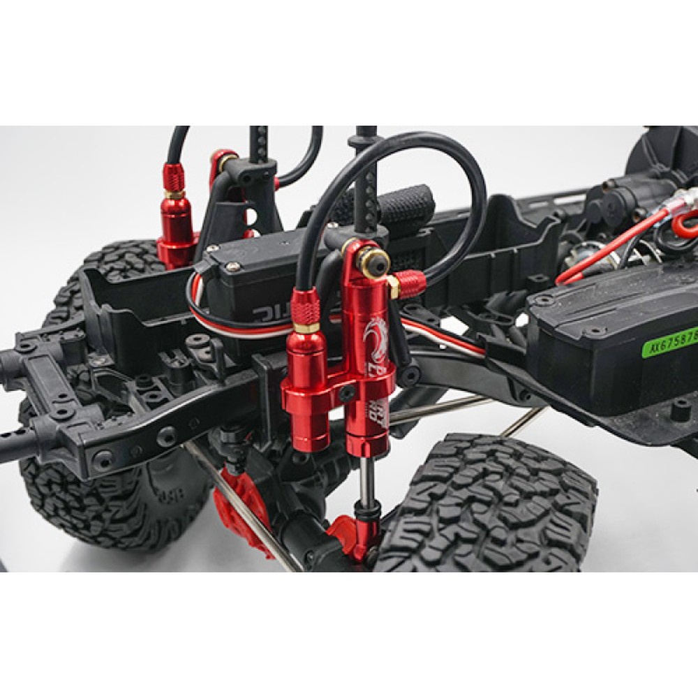 Yeah Racing Desert Lizard Piggyback Internal Spring Shocks 110mm Red ...