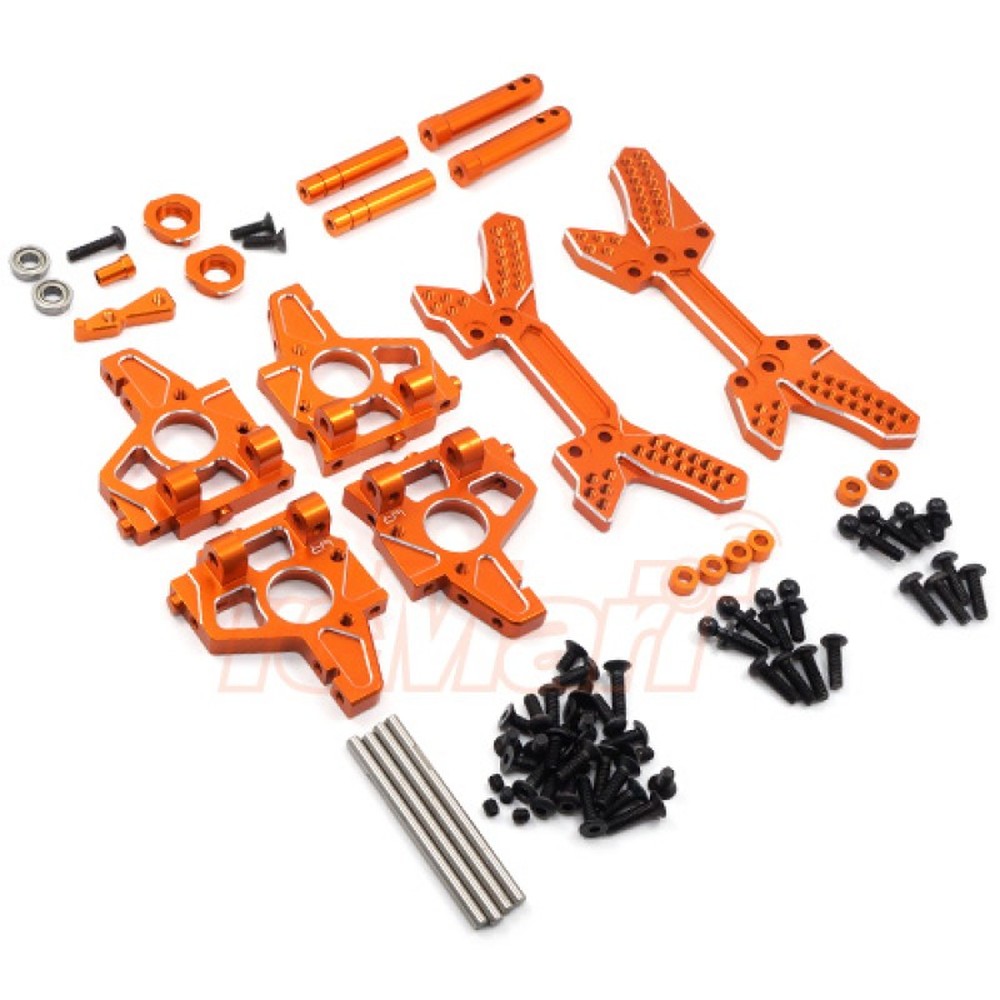 Yeah Racing Aluminum Endurance Conversion Kit For HPI Sprint 2 Orange ...