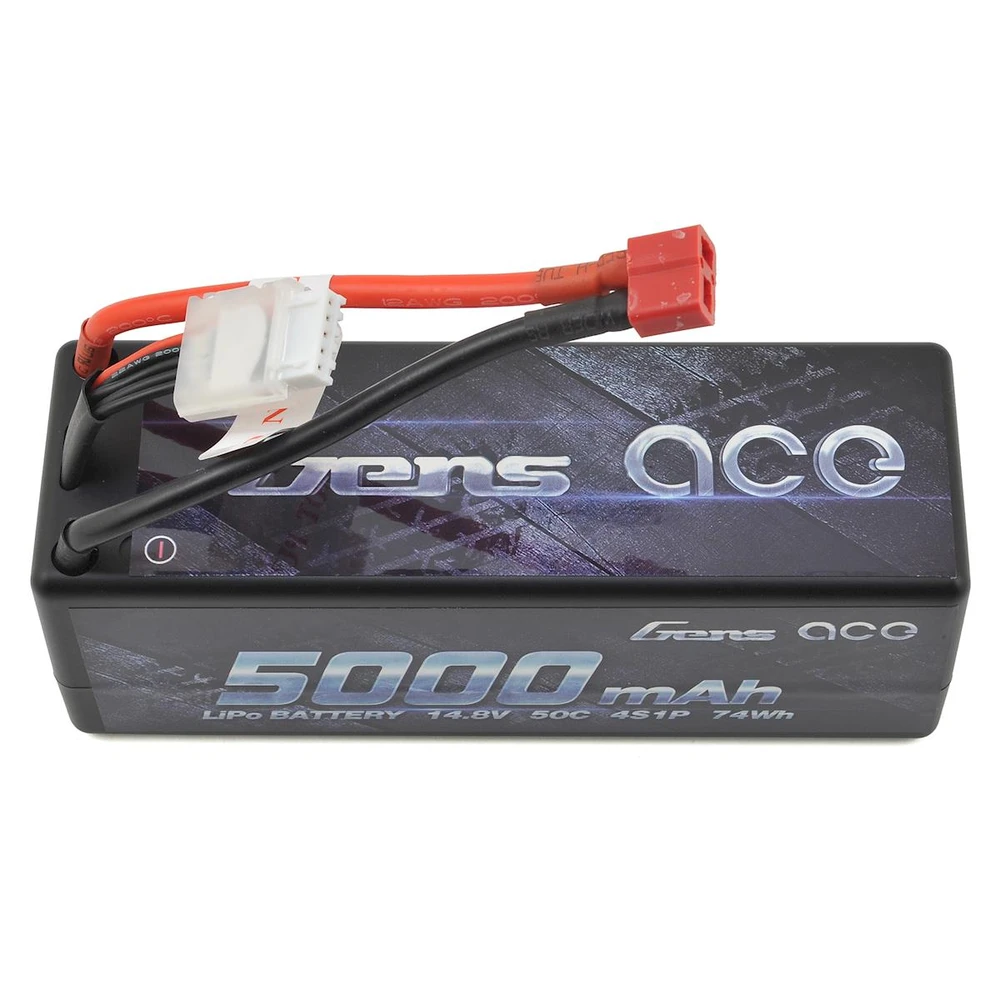 Gens Ace 4s LiPo Battery Pack 50C w/Deans Connector (14.8V/5000mAh ...