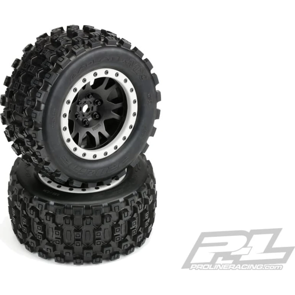Proline Badlands MX43 Pre-Mounted Tires w/ Pro-Loc Impulse Wheels ...